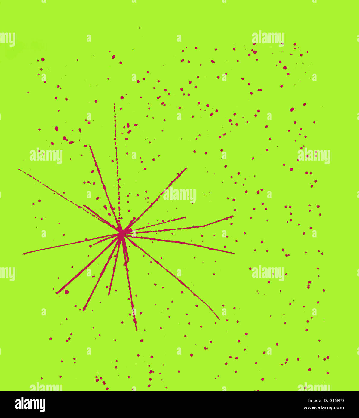 Particle tracks from a particle detection chamber at Brookhaven ...