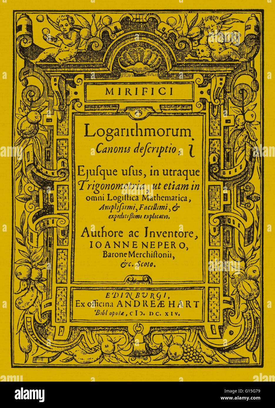 Title page of the Mirifici Logarithmorum Canonis Descriptio ...