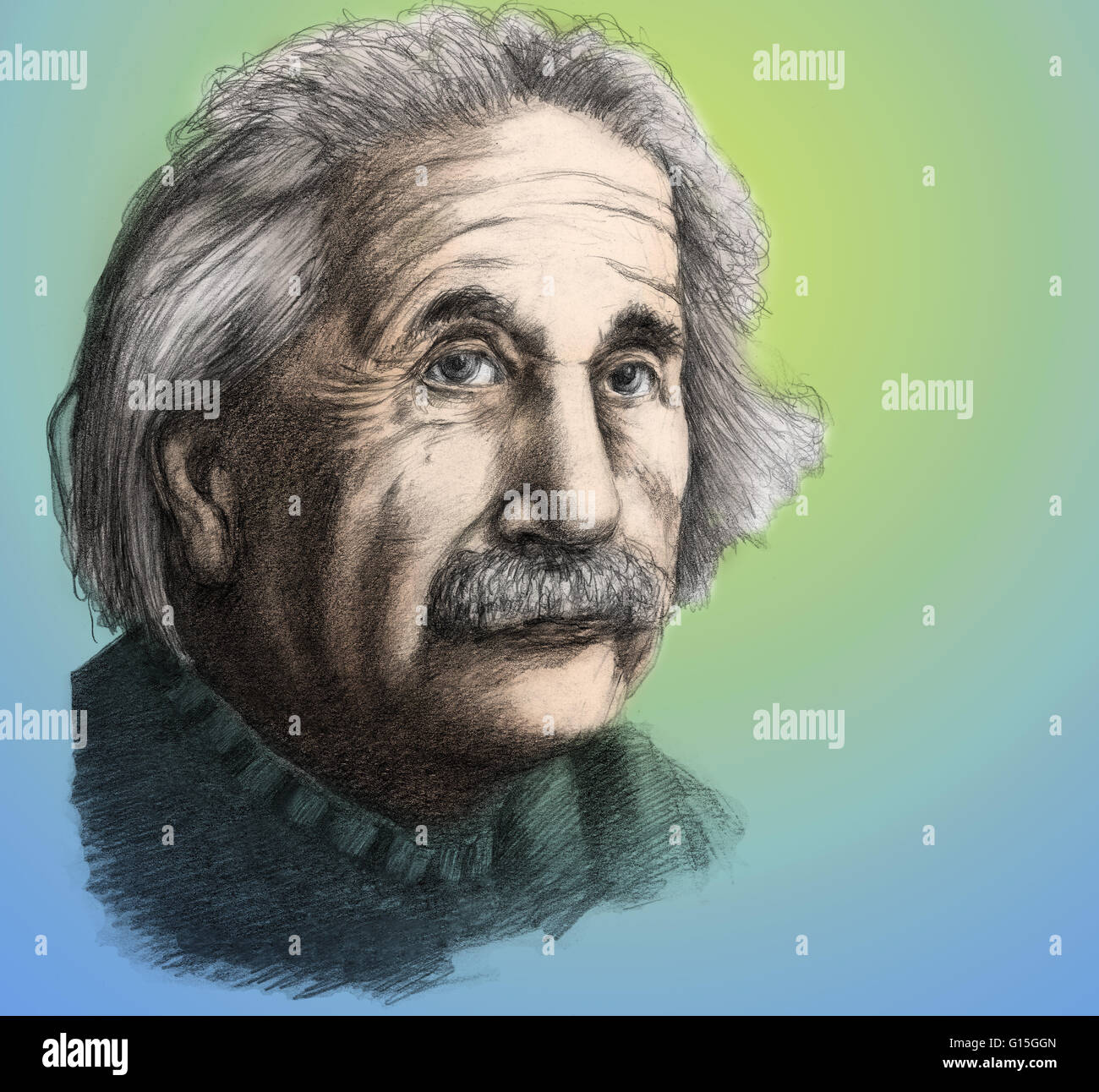 Illustration of Albert Einstein. Einstein was born at Ulm, Germany on ...