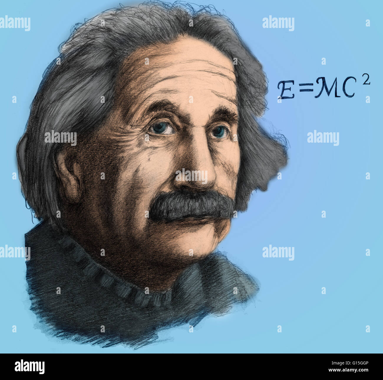 Illustration of Albert Einstein. Einstein was born at Ulm, Germany on ...