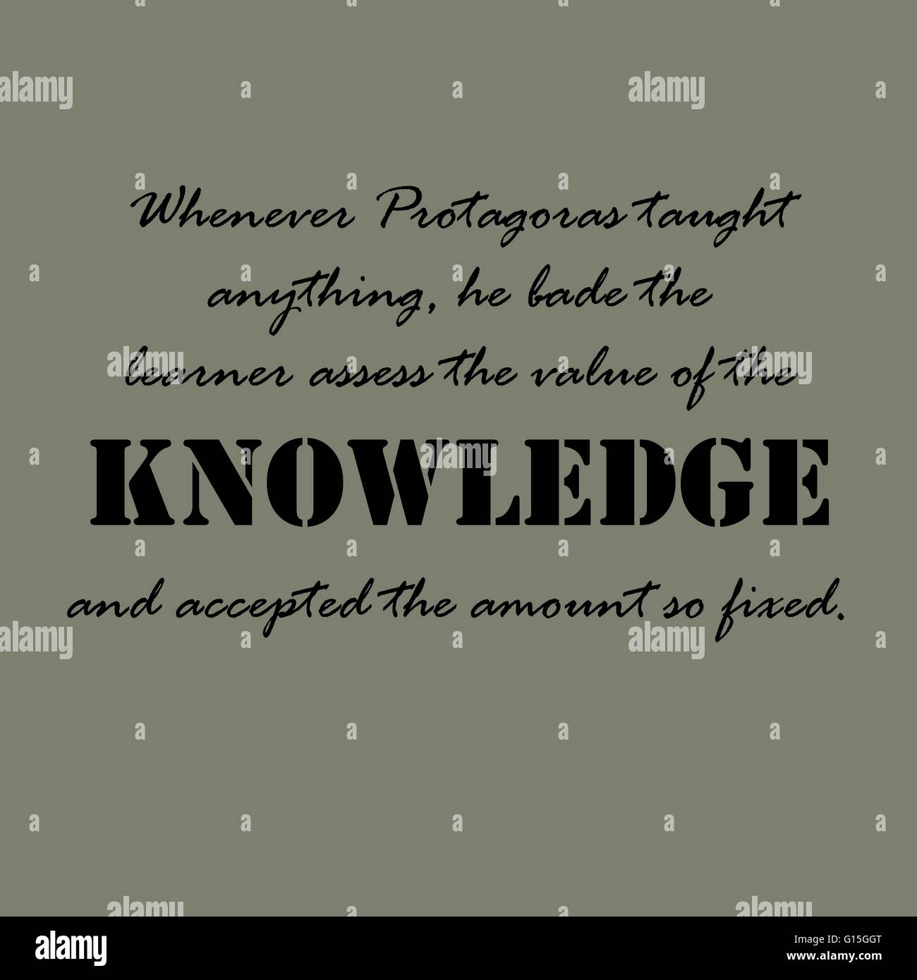 Aristotle Quotes. Whenever Protagoras taught Stock Vector Image & Art ...