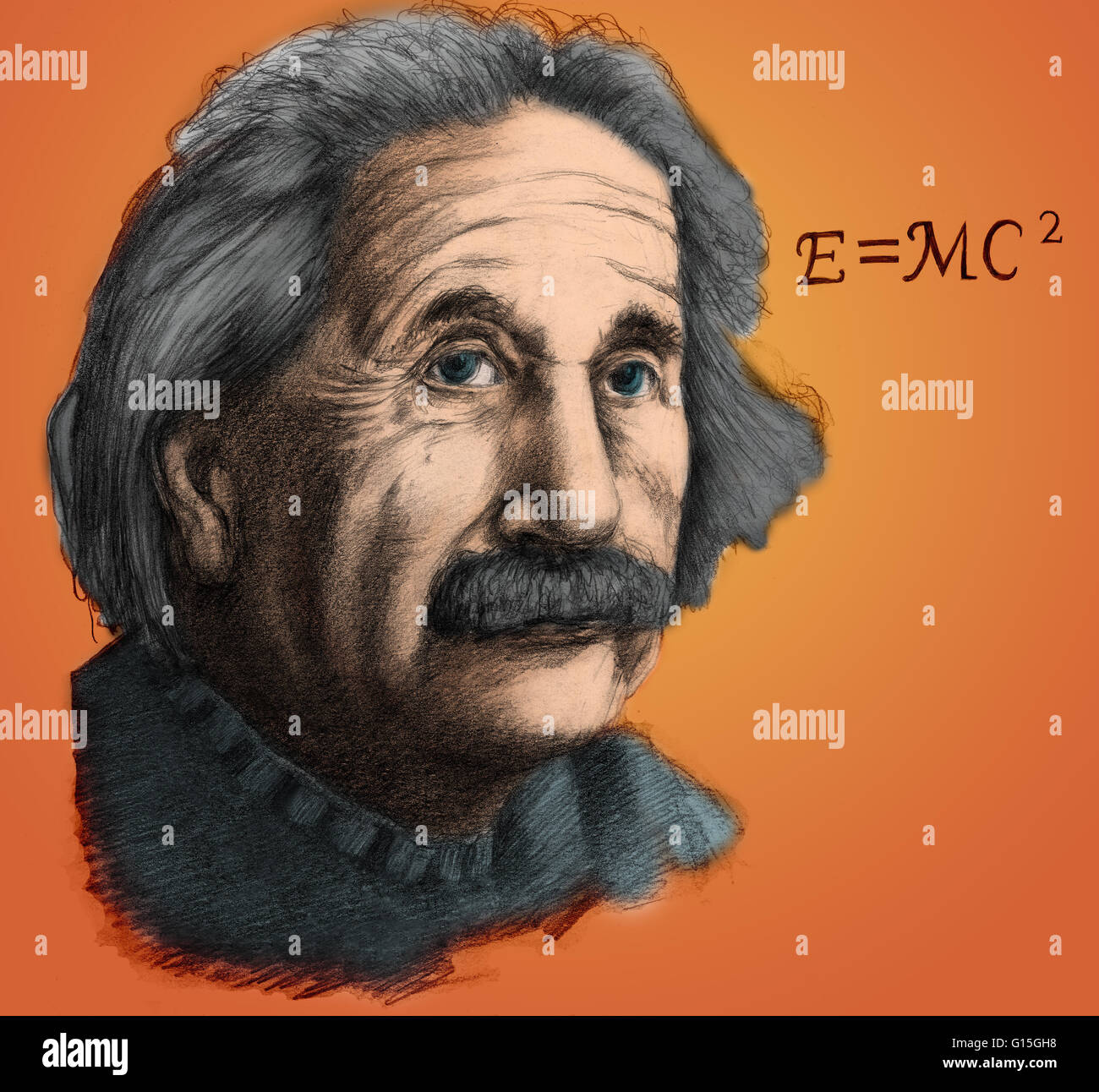 Illustration of Albert Einstein. Einstein was born at Ulm, Germany on ...