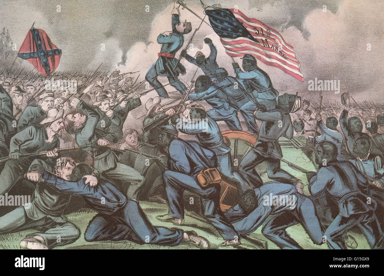 Battle of fort wagner hi-res stock photography and images - Alamy