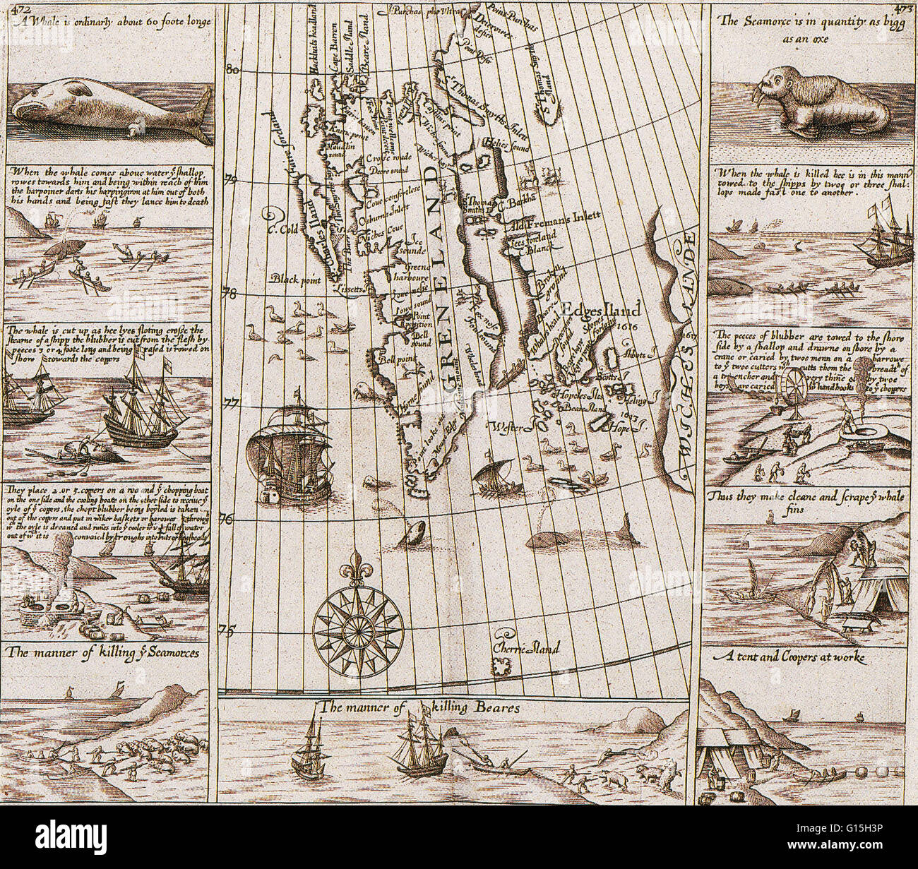 Engraving from "Purchas his Pilgrimage" by Samuel Purchas (London, 1625 ...