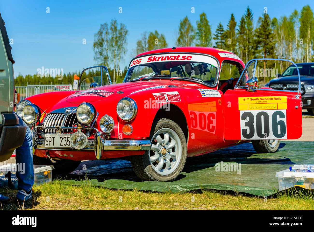 Emmaboda, Sweden - May 7, 2016: 41st South Swedish Rally in service ...