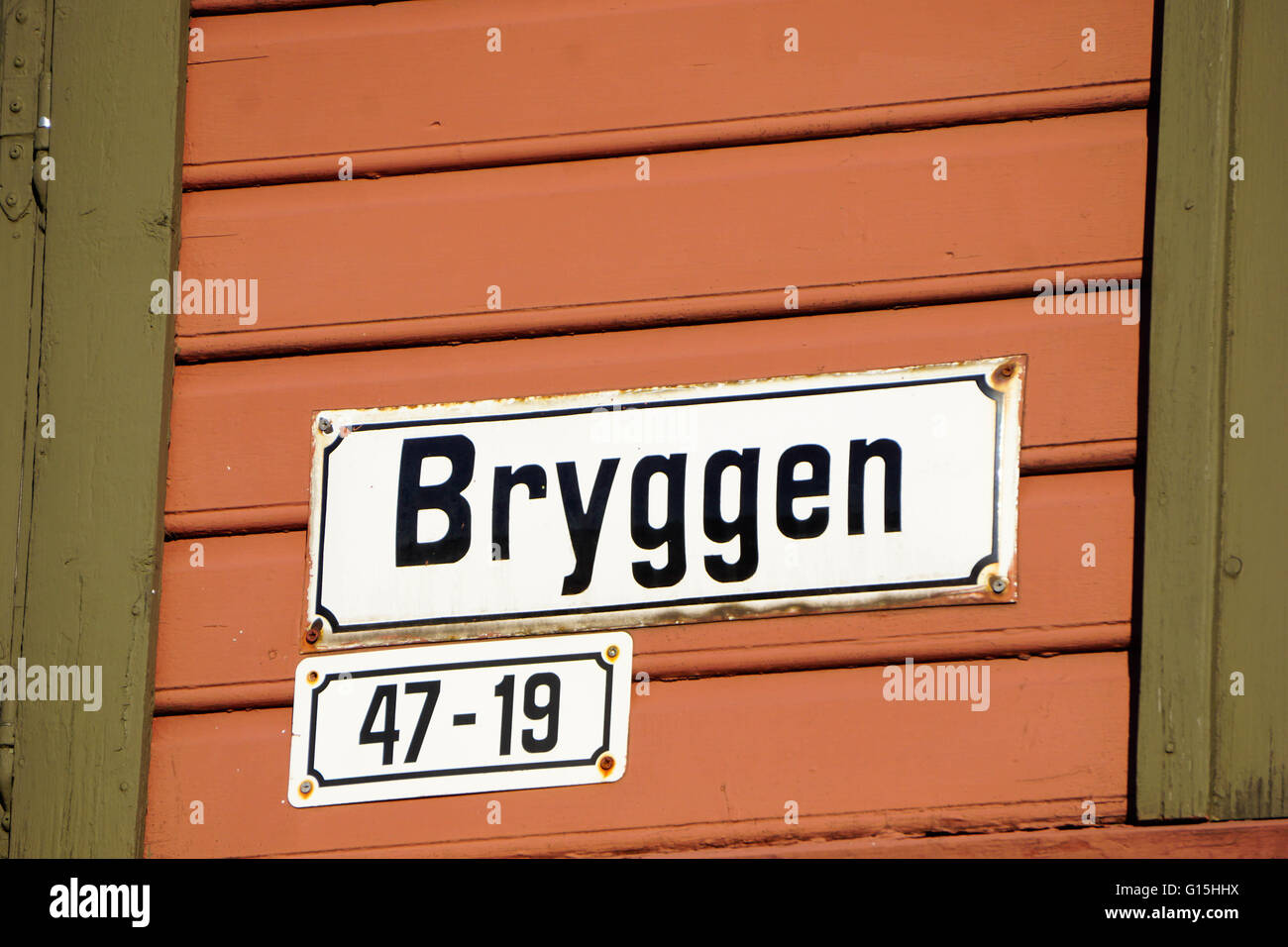 Traditional wooden Hanseatic merchants buildings of the Bryggen, UNESCO ...