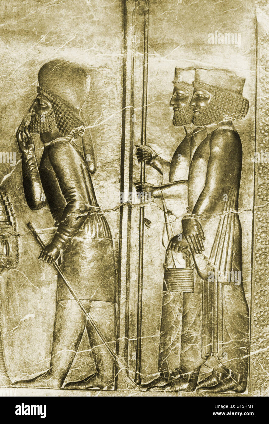 The Royal Reception Relief from the ancient Perisan capital of ...