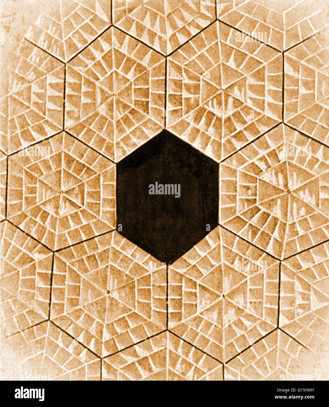 Ilustration of a transverse section of a hailstone, showing its ...