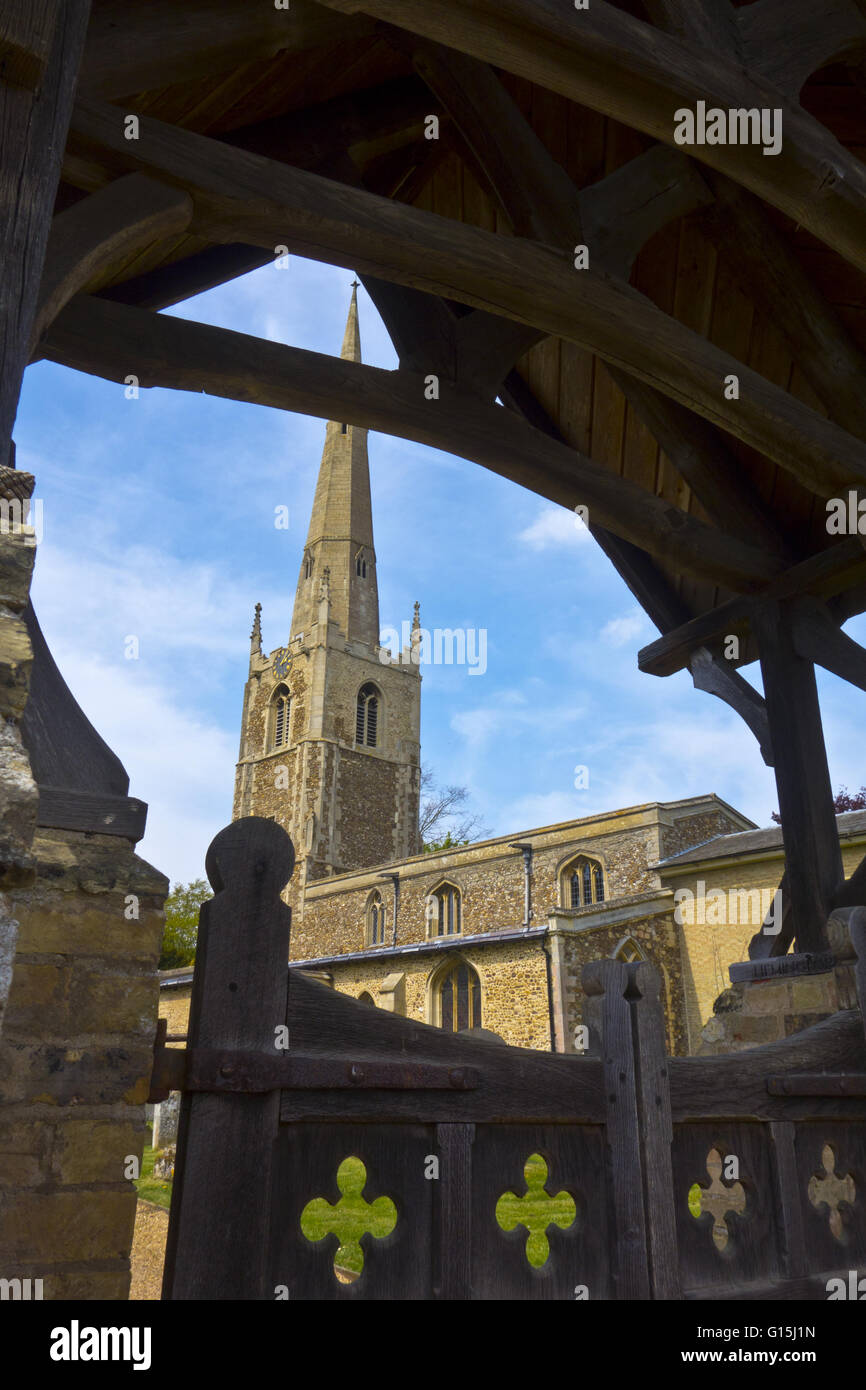 Hemingford Abbots church lych gates Stock Photo - Alamy