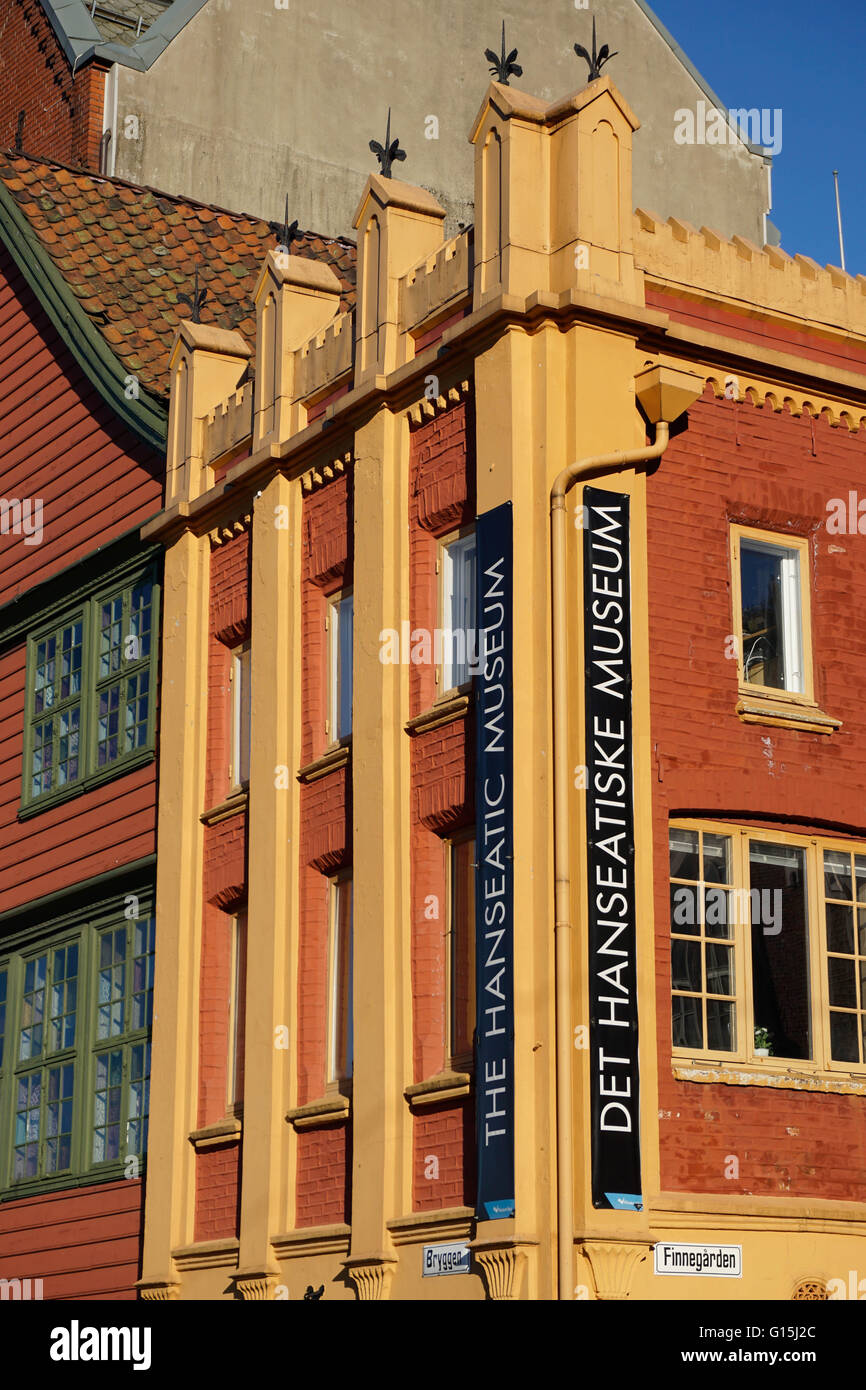 Hanseatic museum building, Bryggen, Bergen, Norway, Hordaland ...