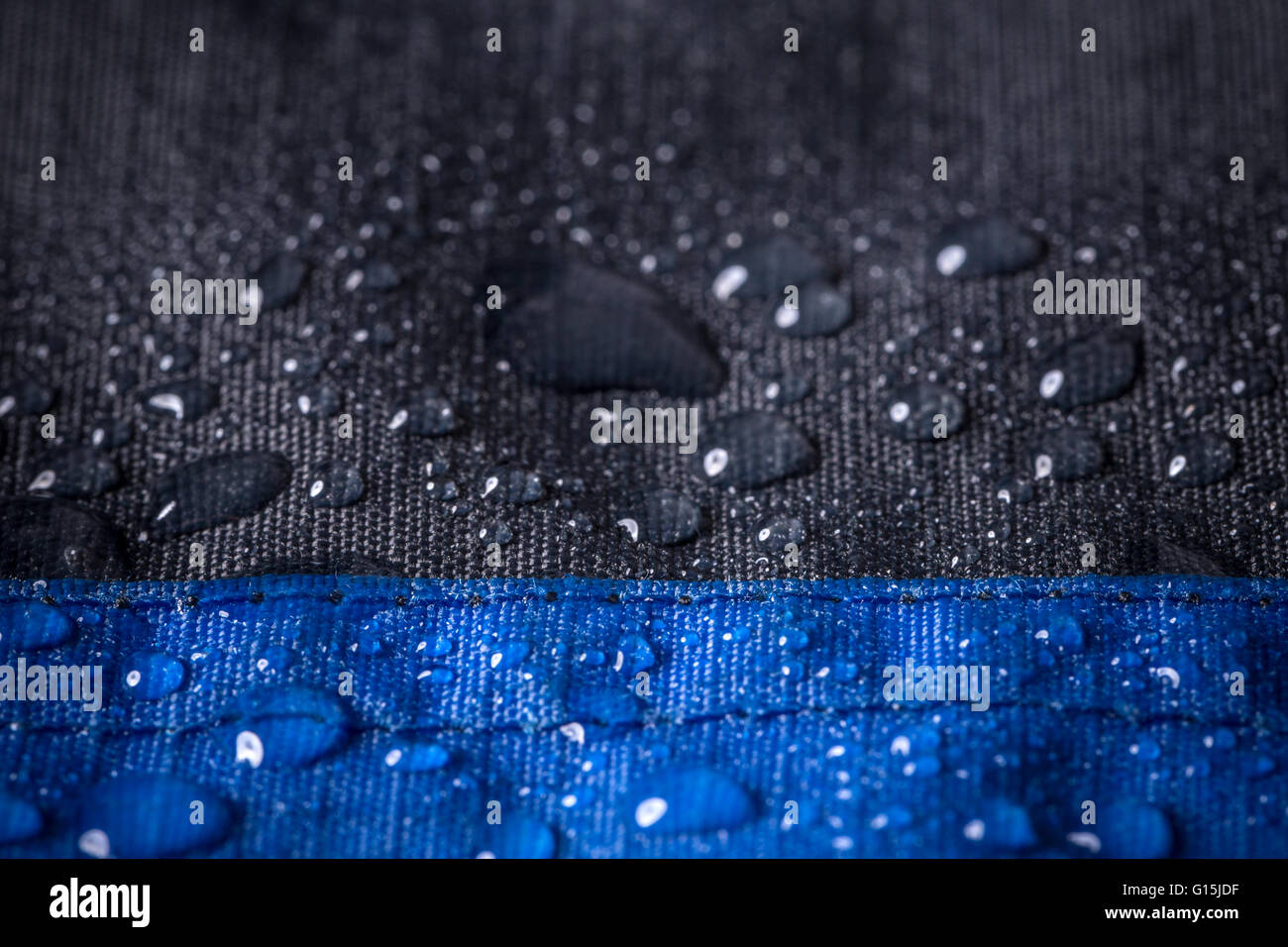 Water drops on a waterproof fabric, background Stock Photo - Alamy