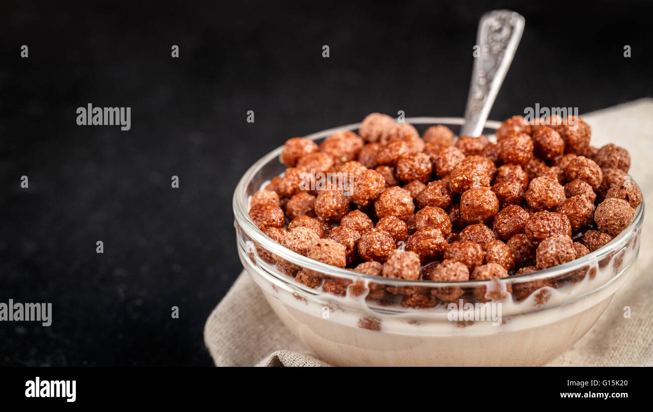 Chocolate cereal balls Stock Photo - Alamy