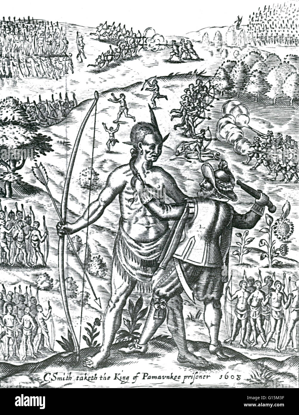 Illustration from The Generall Historie of Virginia and The True ...