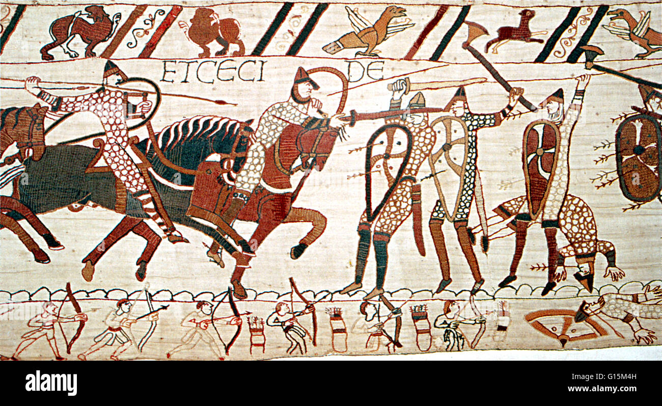 "And Those Who Were with Harold Have Fallen" A scene from the Bayeux ...