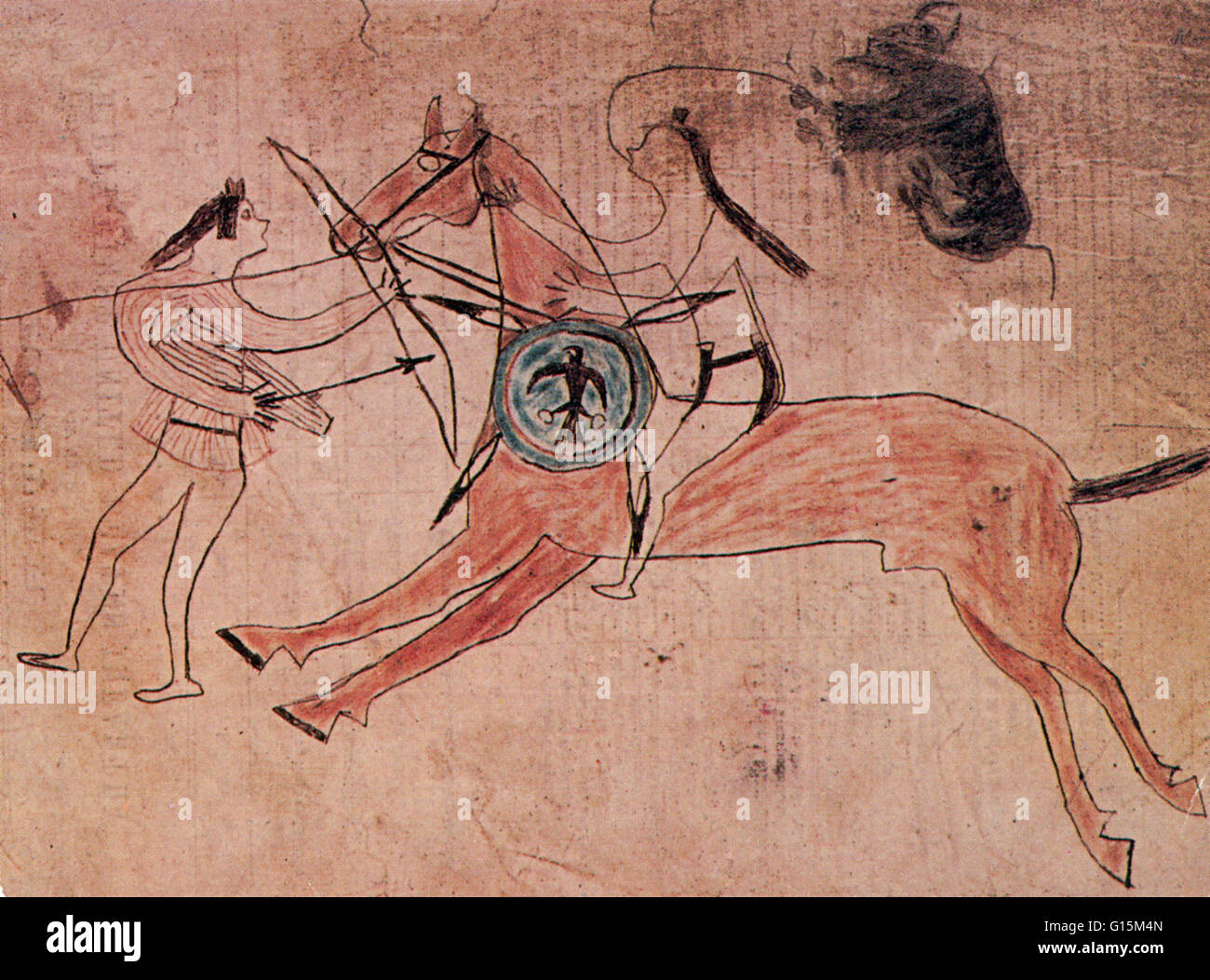 Sitting Bull wins his first battle honors at the age of 14 by riding ...