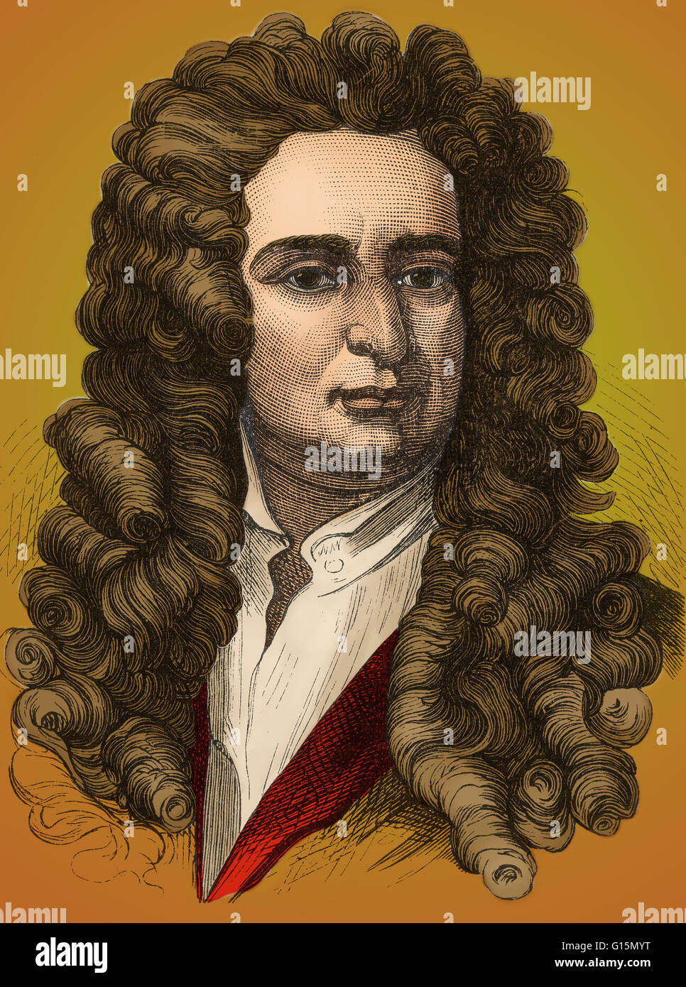 Isaac newton 1642 1727 english mathematician and physicist engraving ...