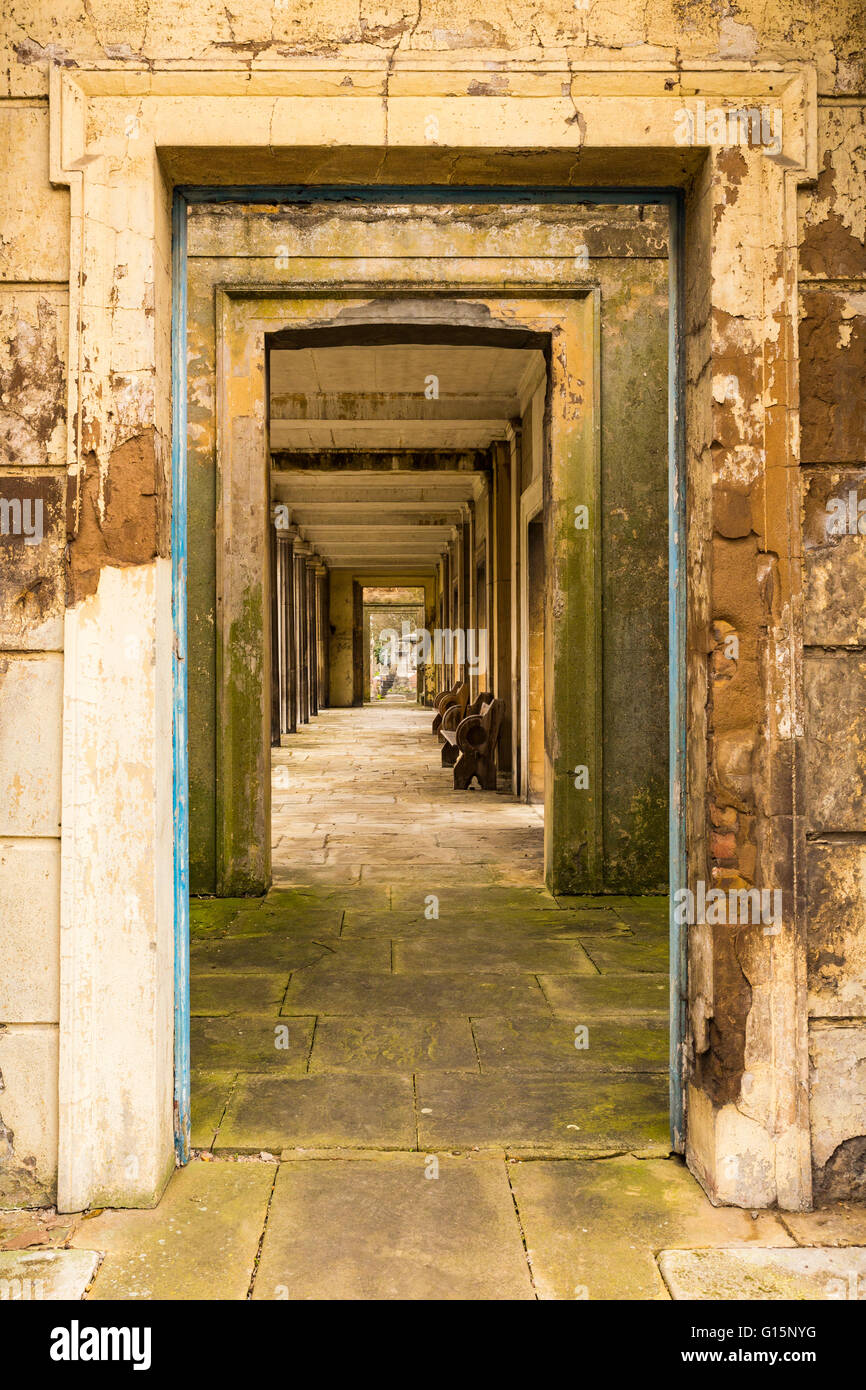 Arches in the Catacombs of Kensal Green Cemetery, London, England ...