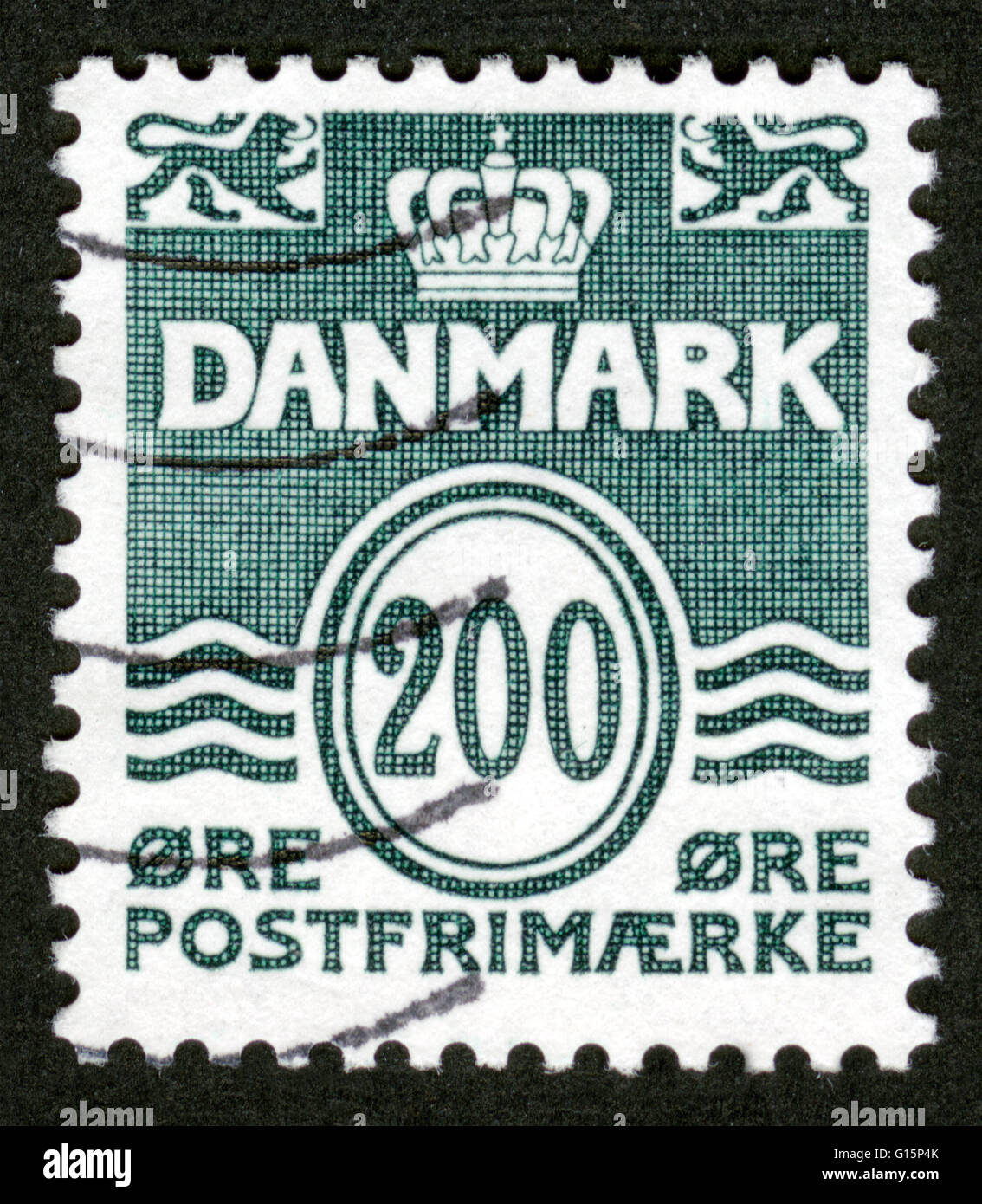 Denmark, post mark,stamp, art Stock Photo - Alamy