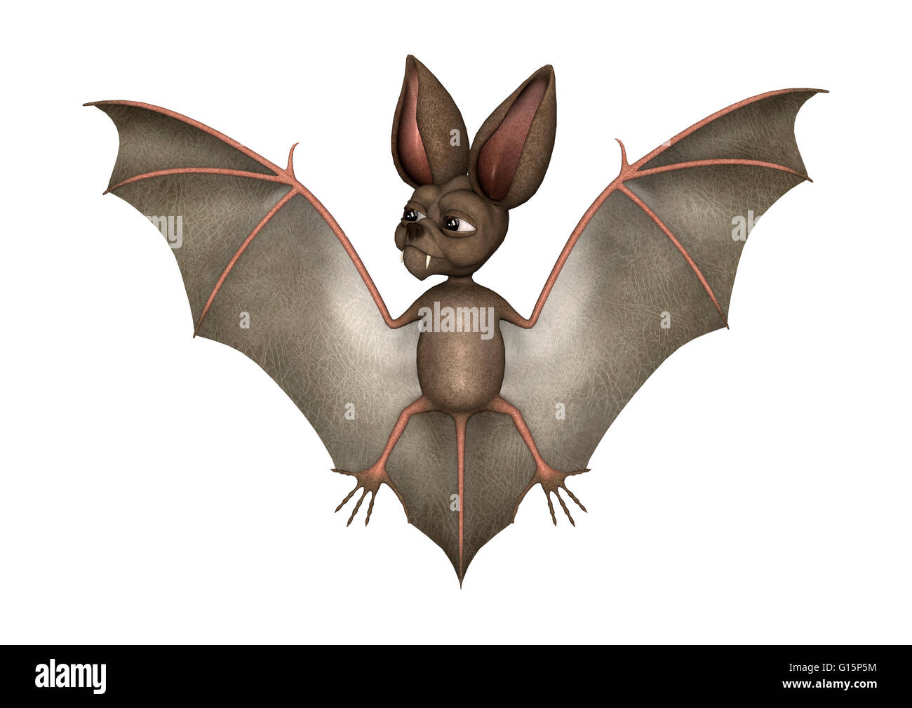 3D rendering of a bat isolated on white background Stock Photo - Alamy