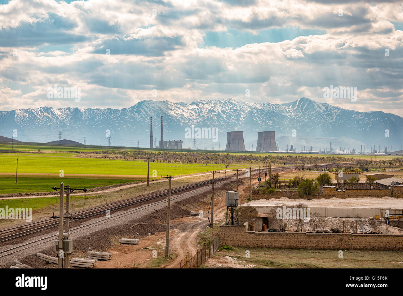Cooling towers of nuclear power plant in Arak, Markazi Province, Iran ...
