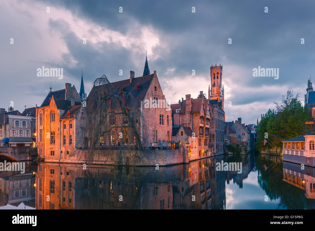 Brugge Architecture Dijver River Canal High Resolution Stock ...