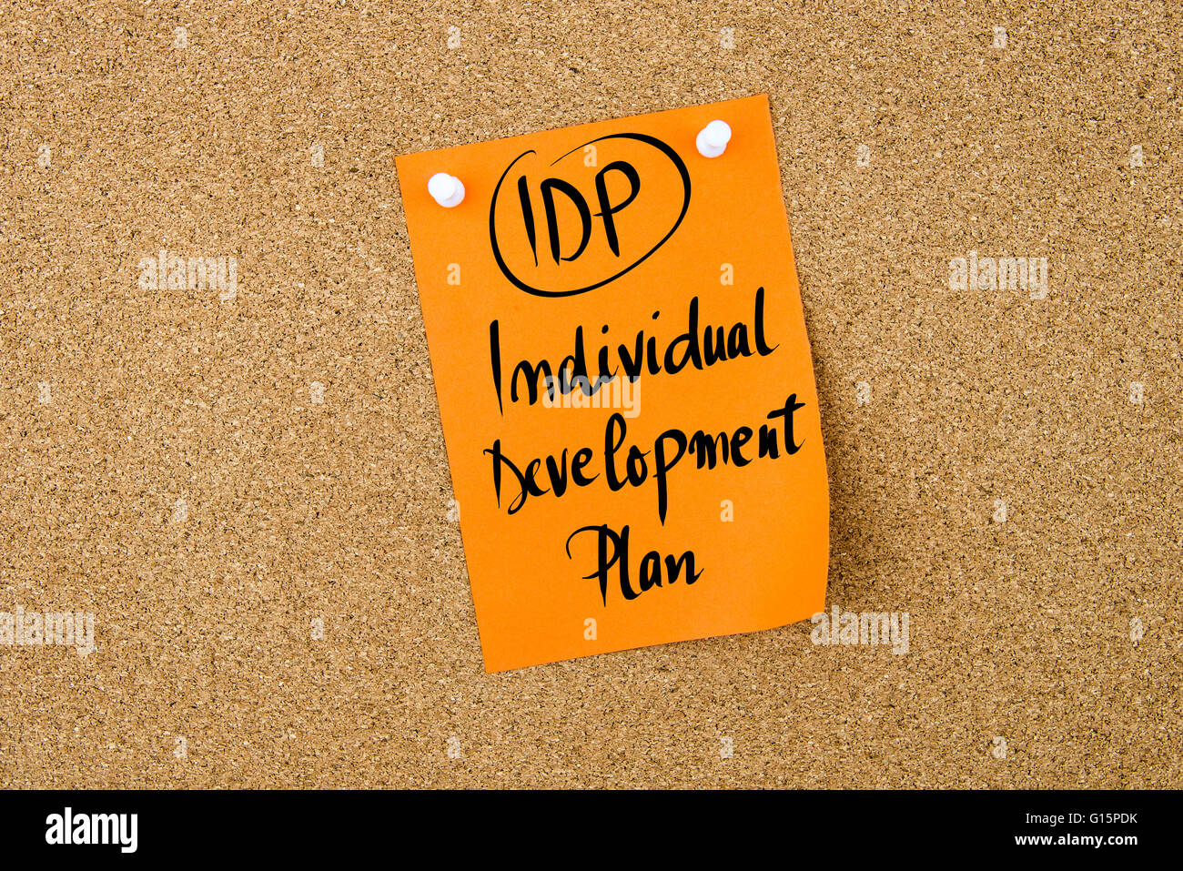 Business Acronym IDP Individual Development Plan written on yellow ...