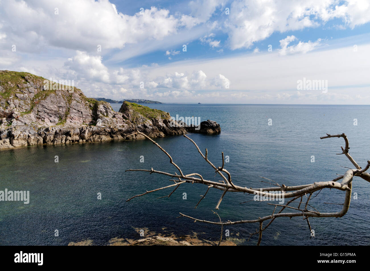 Churston Cove on the South West Coastal Path, Brixham, Devon, England ...