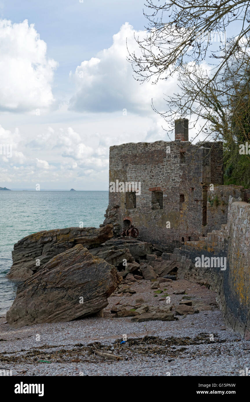 Lord Churstons Bath House, Elberry Cove, Devon Stock Photo - Alamy