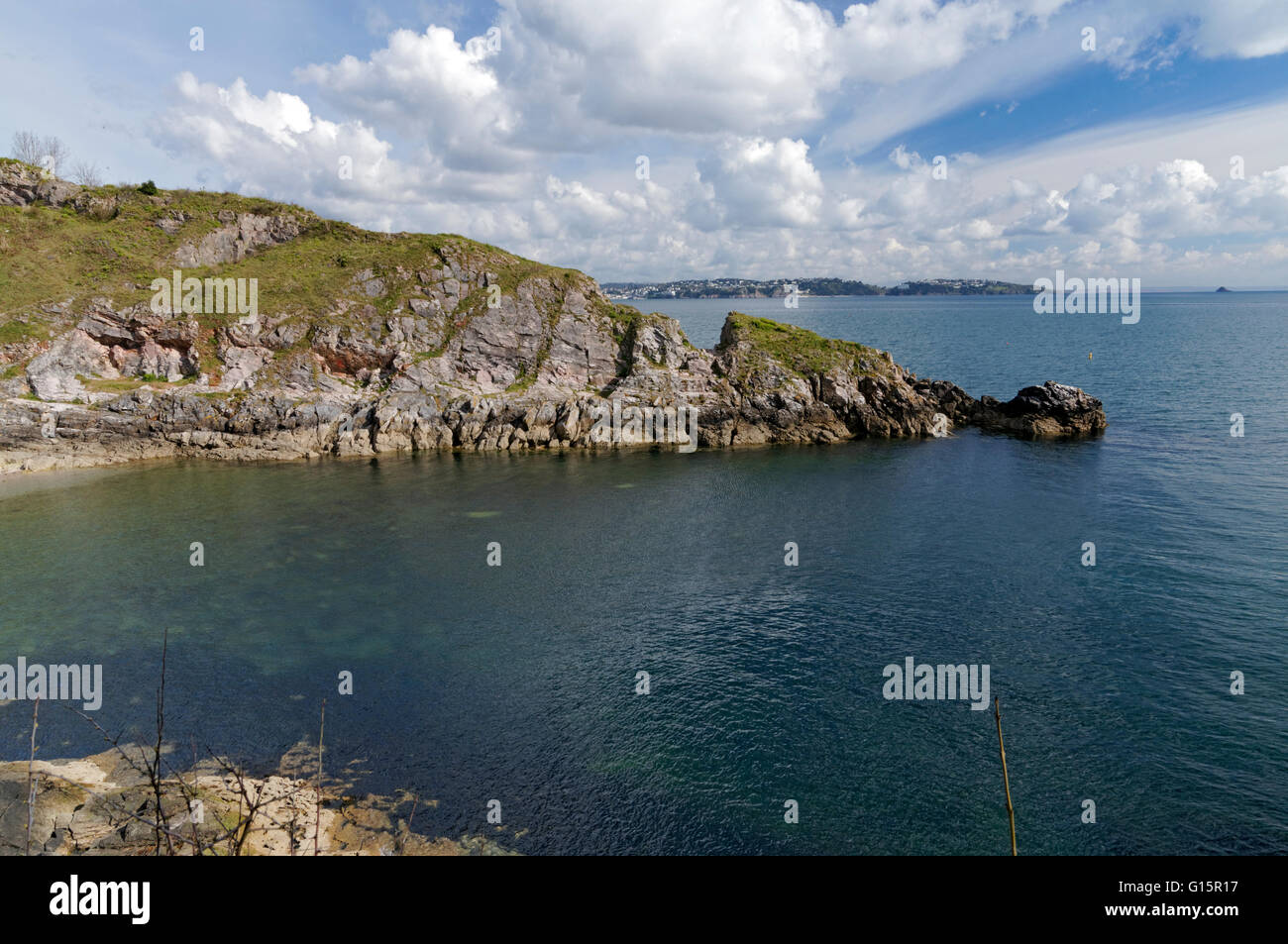 Churston Cove on the South West Coastal Path, Brixham, Devon, England ...