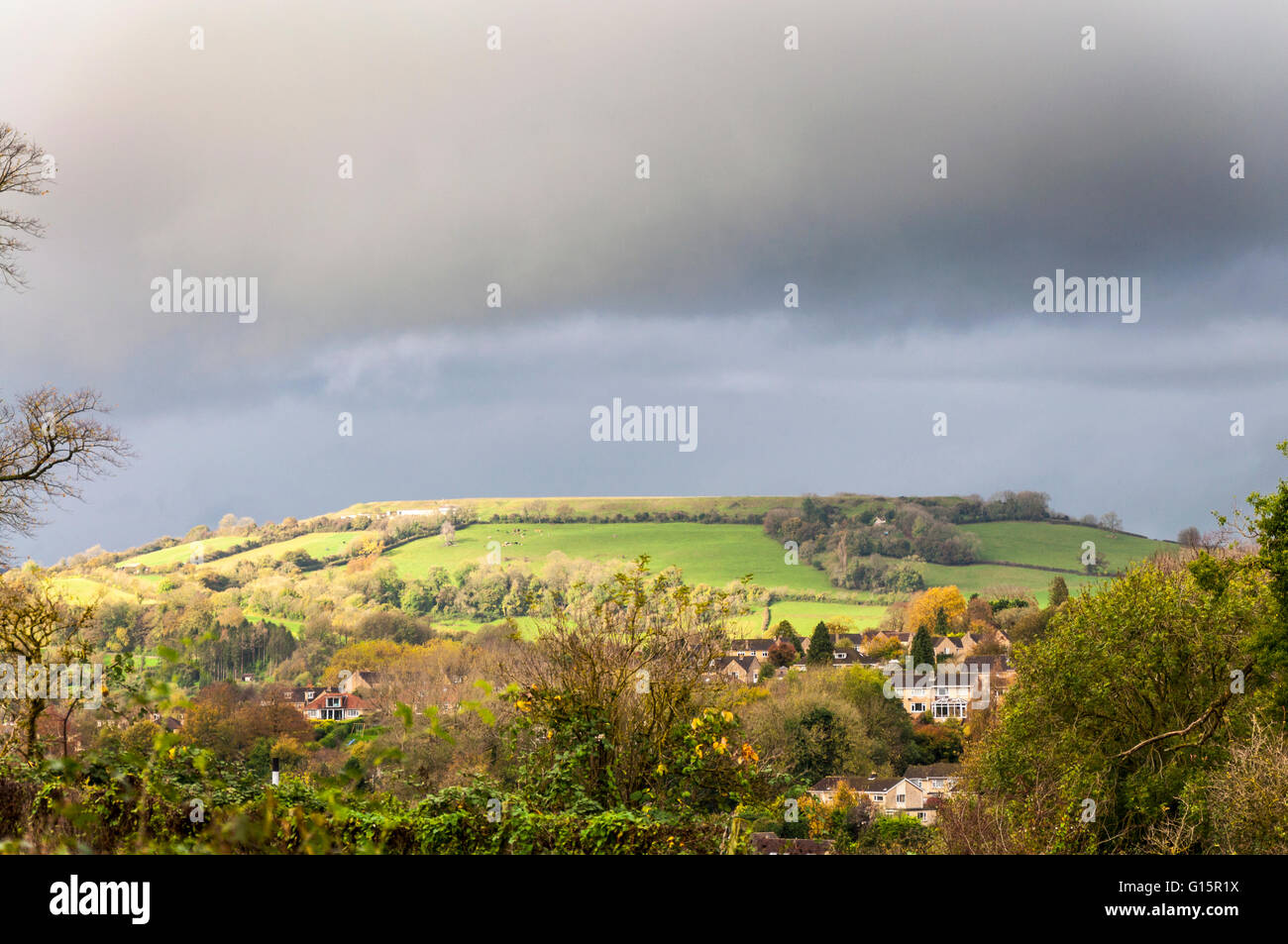 View of Little Solsbury Hill, Batheaston, Bath, Somerset, England, UK ...