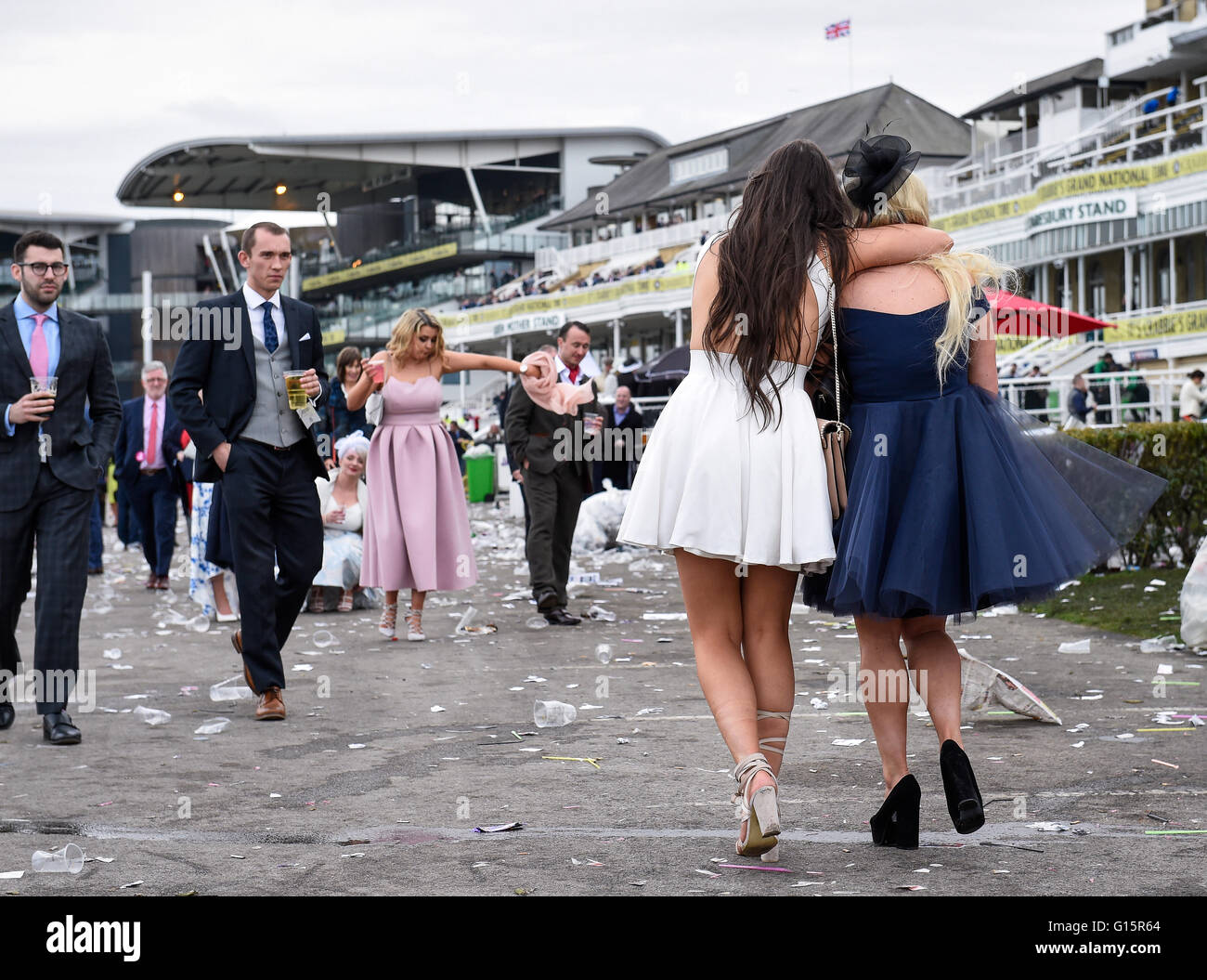 Aintree - ladies day. Aftermath once the final race had finished ...