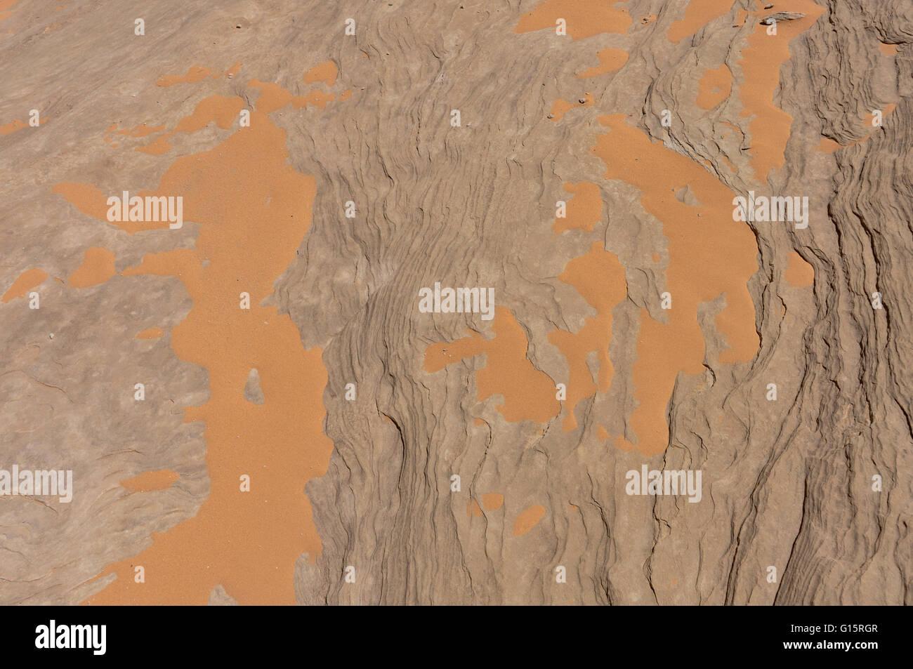 detail image of stone with trapped sand in UT desert Stock Photo - Alamy