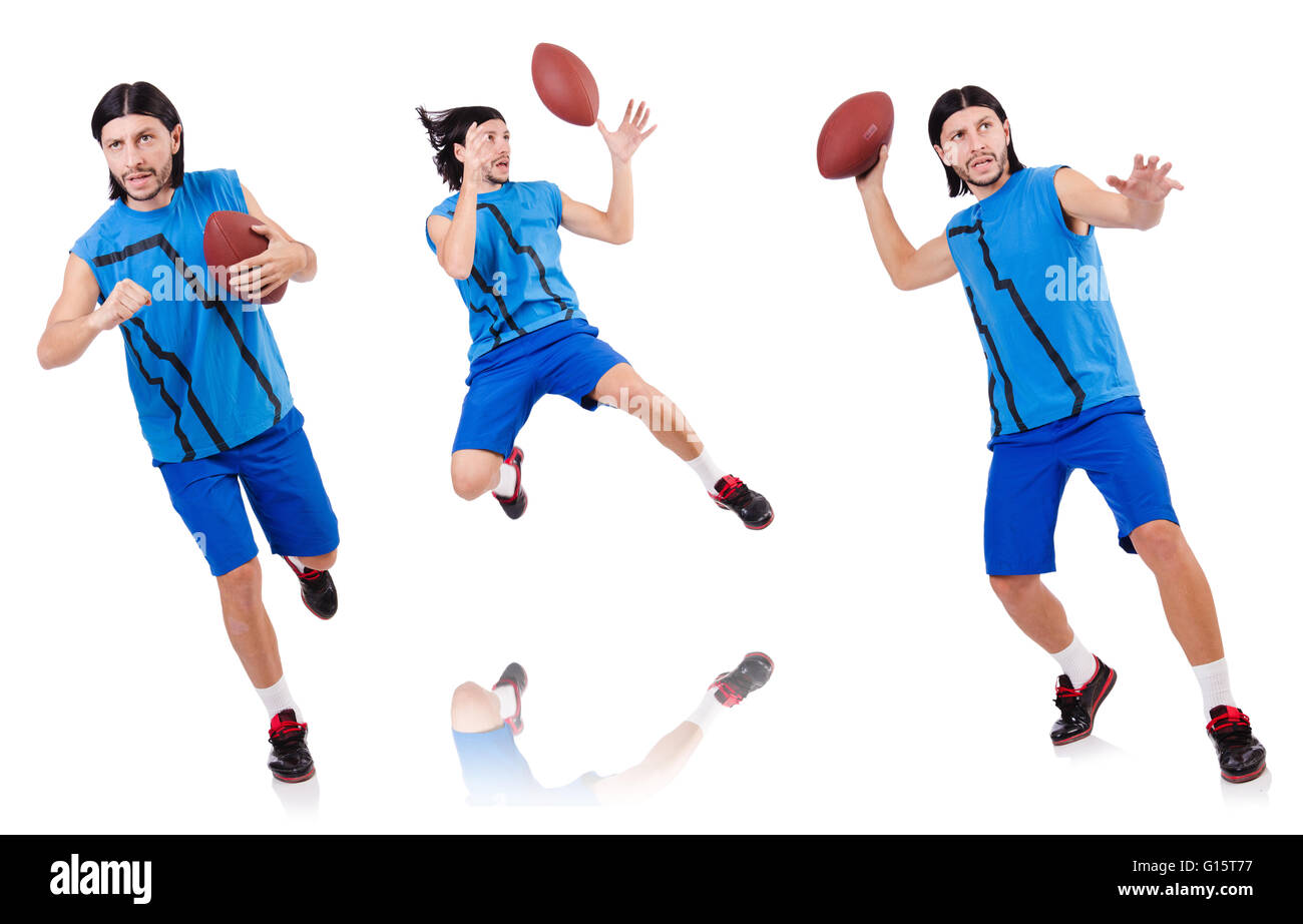 Collage young sportsman football Cut Out Stock Images & Pictures - Alamy