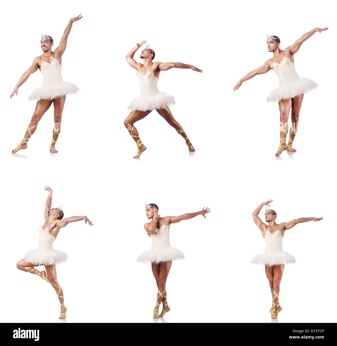 Man in ballet tutu isolated on white Stock Photo - Alamy