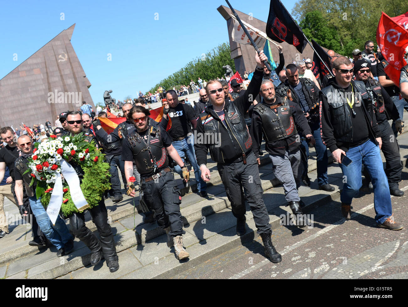 Berlin, Germany. 09th May, 2016. The Russian motorcycle gang 'Night ...