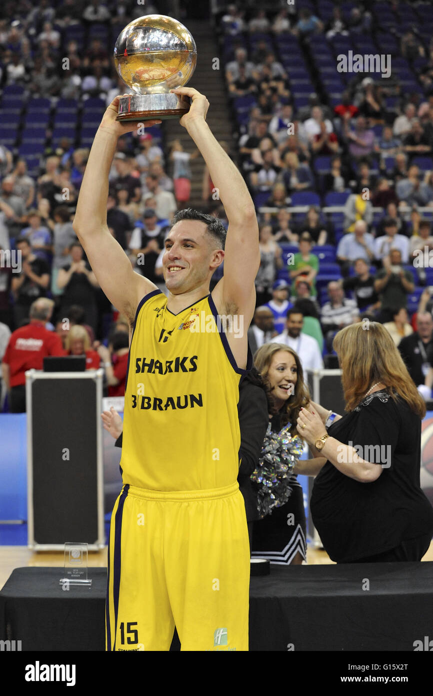 London, UK. 08th May, 2016. Mike Tuck (Forward, Sheffield Sharks ...