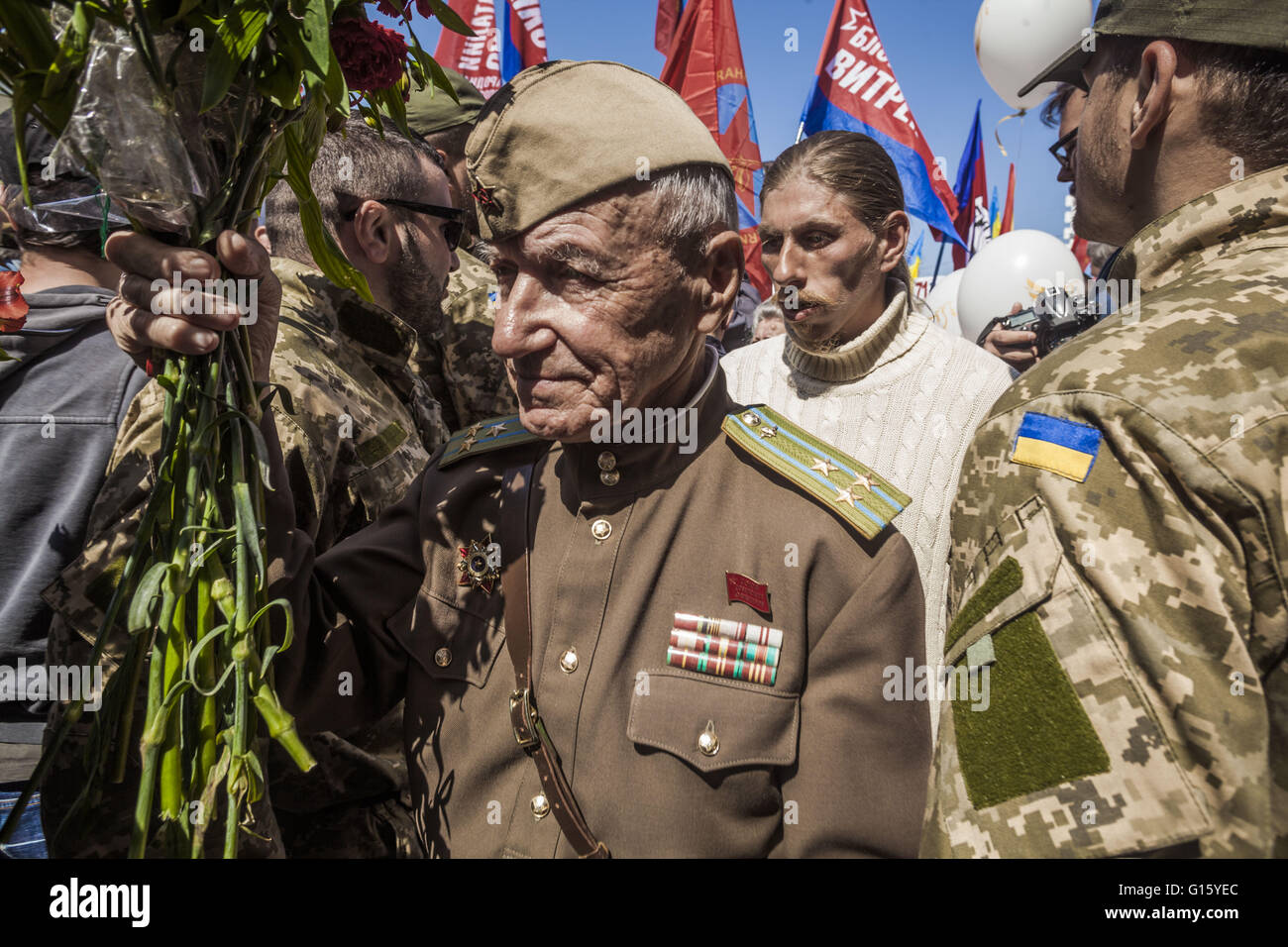 Kiev, Kiev, Ukraine. 9th May, 2016. Veteran during the celebrations in ...