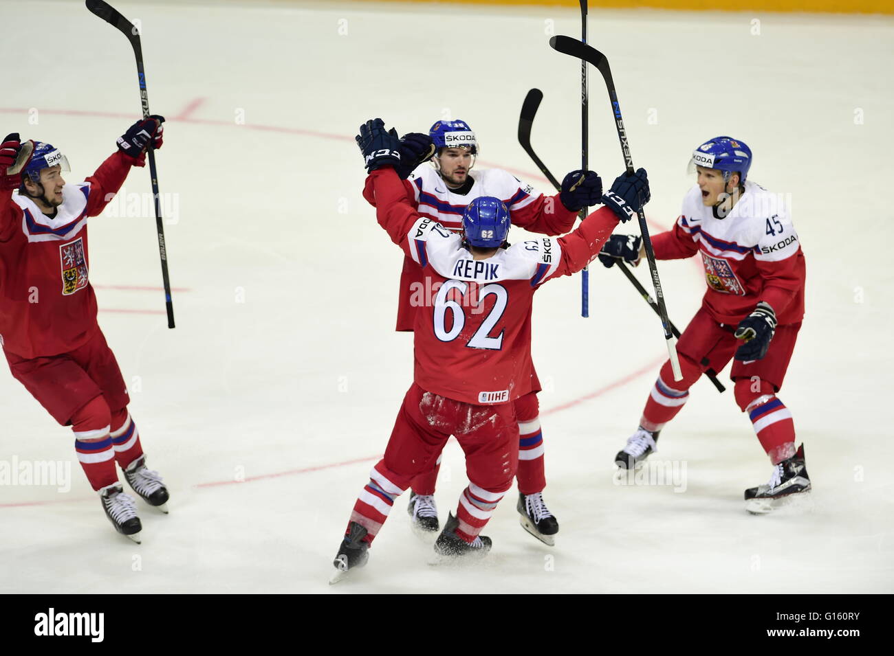 Moscow, Russian Federation. 09th May, 2016. Czech players from left ...