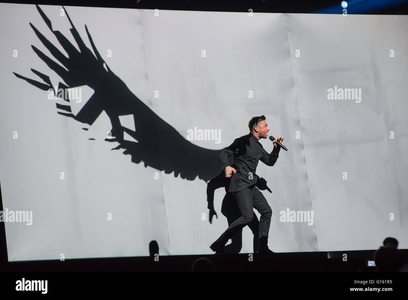 Stockholm, Sweden. 9th May. Sergey Lazarev performing "You Are The Only ...