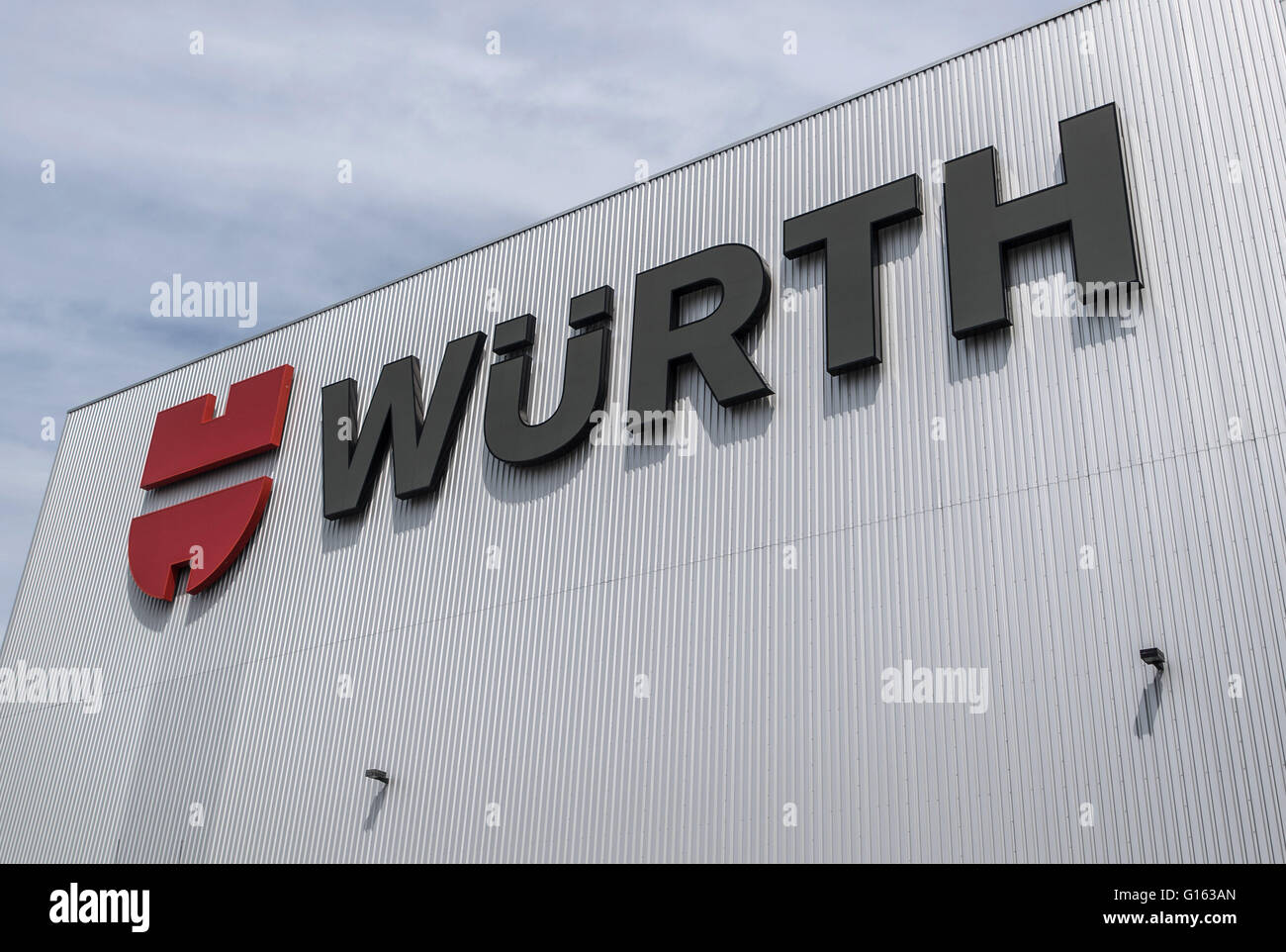 Kuenzelsau, Germany. 09th May, 2016. The corporate logo seen on a ...