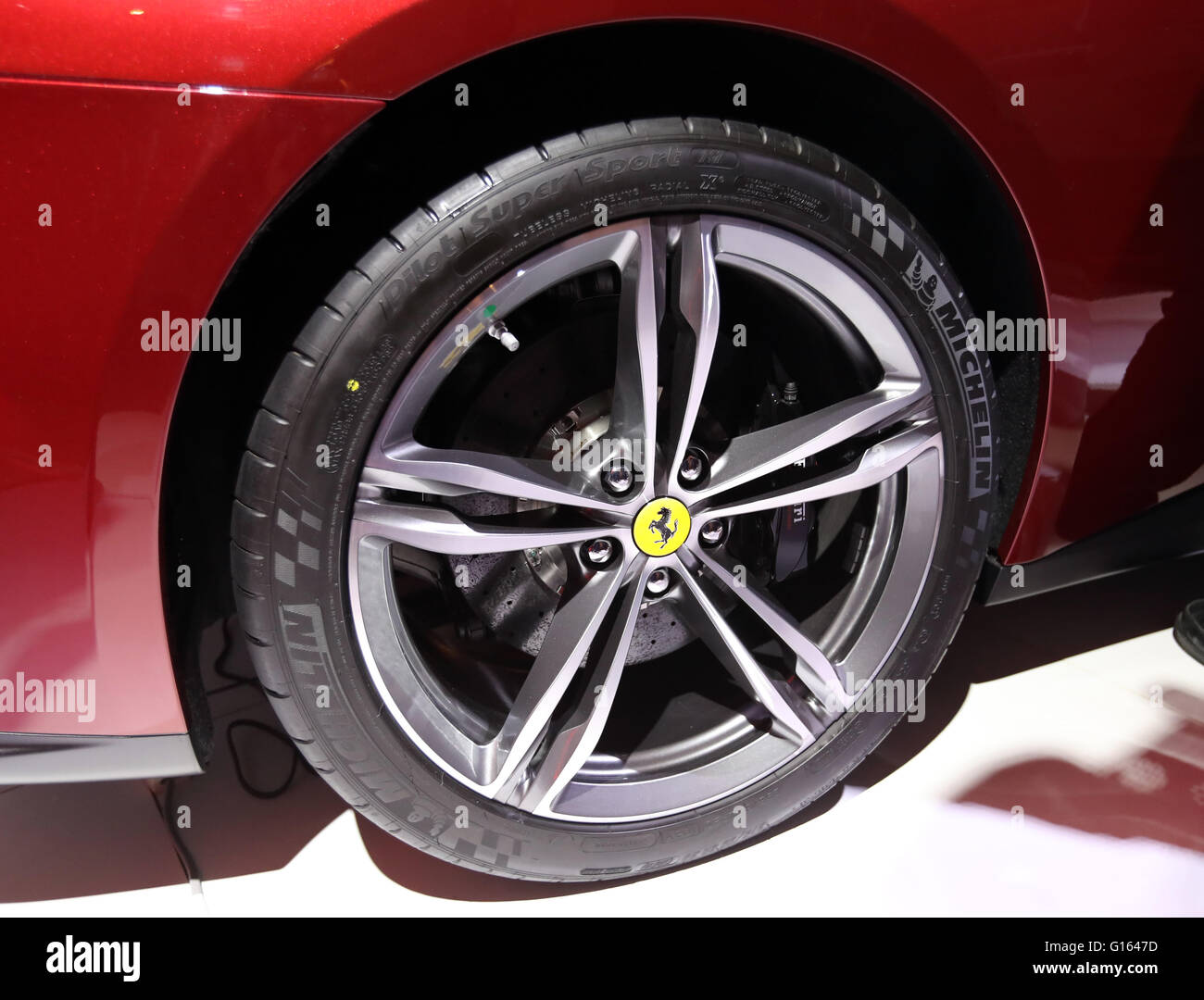 Tokyo, Japan. 10th May, 2016. Italian sports car maker Ferrari unveils ...