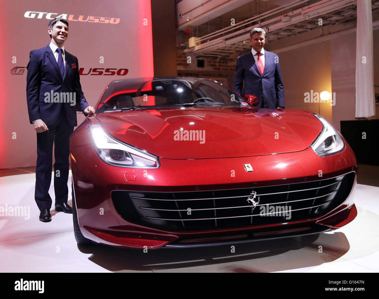 Tokyo, Japan. 10th May, 2016. Italian sports car maker Ferrari unveils ...