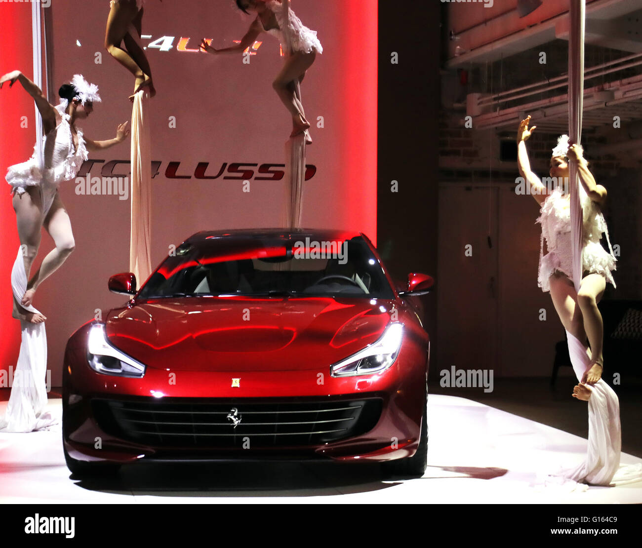 Tokyo, Japan. 10th May, 2016. Italian sports car maker Ferrari unveils ...