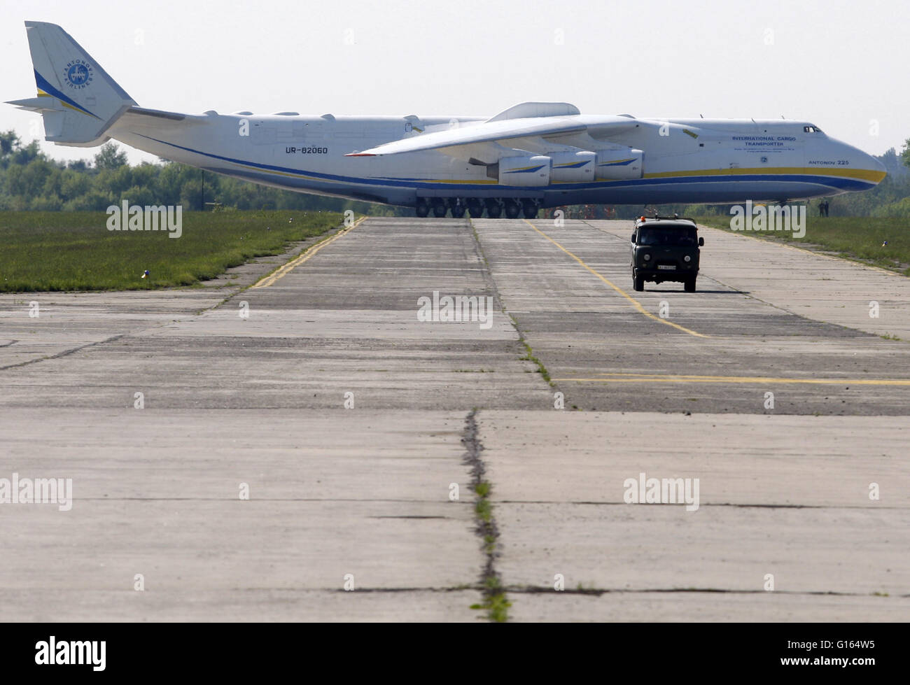 May 10, 2016 - The largest cargo airplane Antonov An-225 Mriya is seen ...