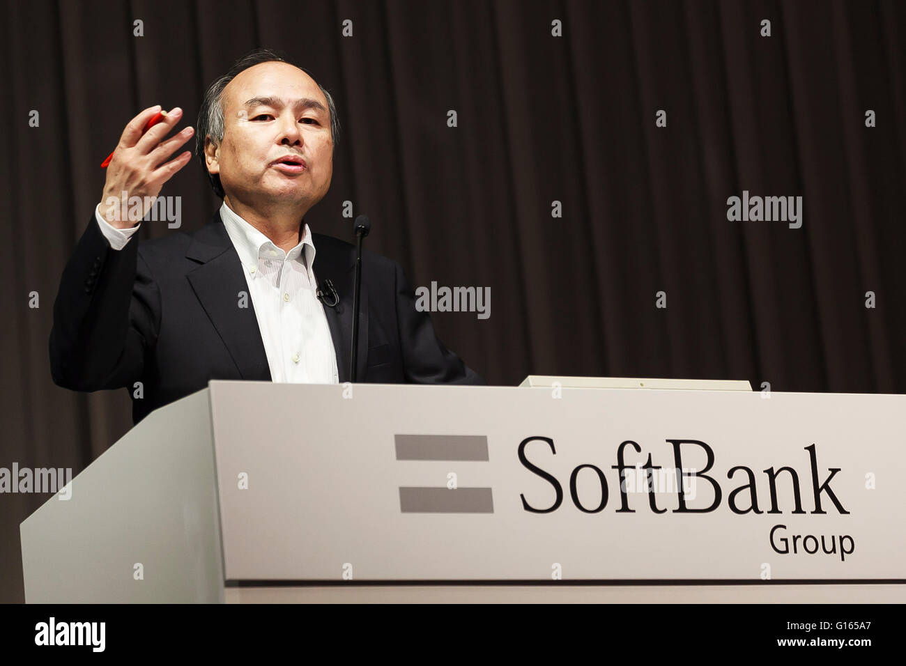 Tokyo, Japan. 10th May, 2016. SoftBank Chairman and CEO Masayoshi Son ...