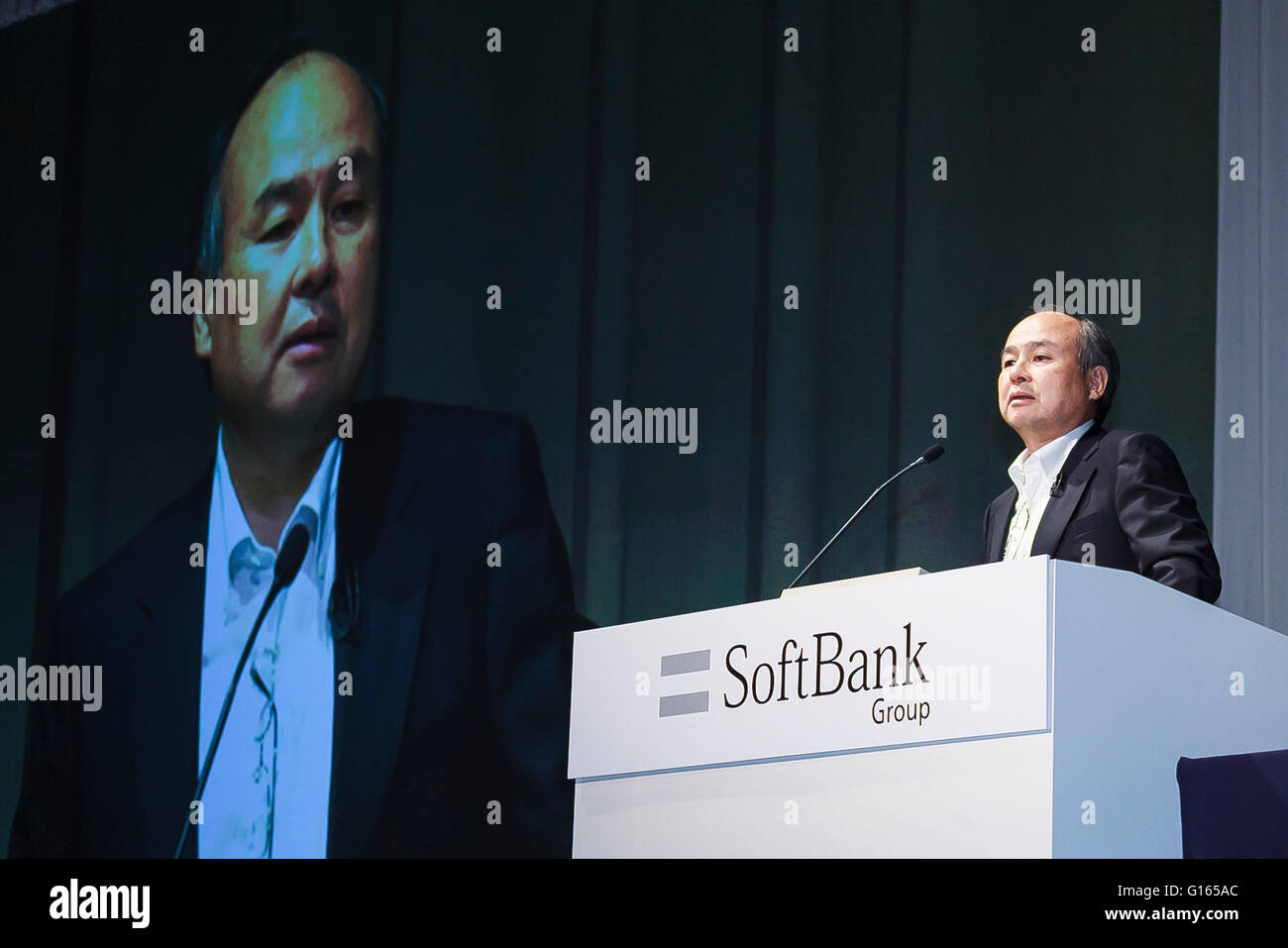 Tokyo, Japan. 10th May, 2016. SoftBank Chairman and CEO Masayoshi Son ...