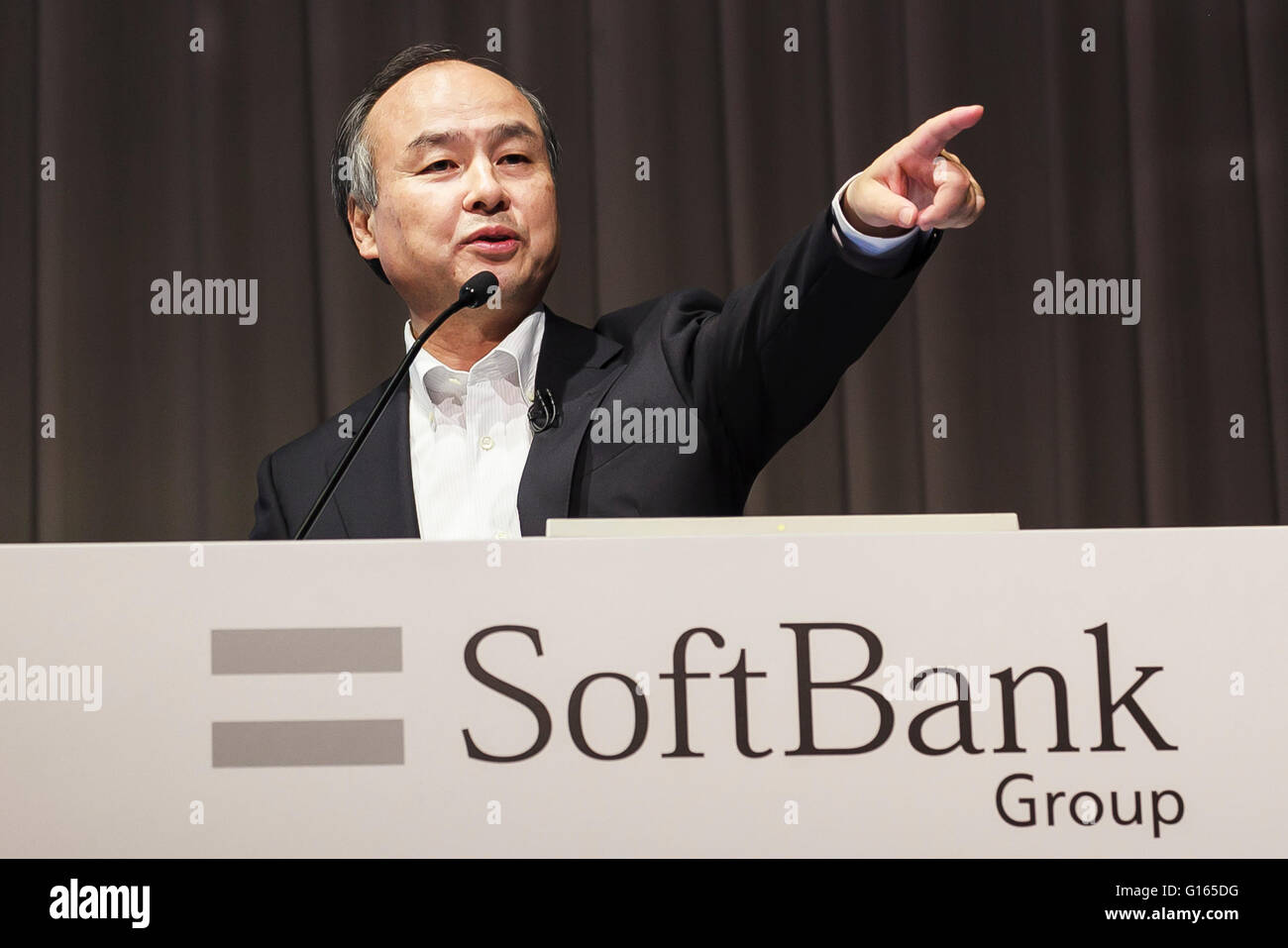 Tokyo, Japan. 10th May, 2016. SoftBank Chairman and CEO Masayoshi Son ...