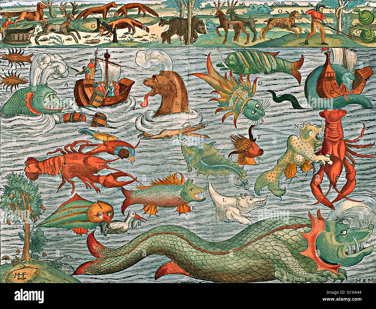 Imaginary sea monsters from by Munster based on creatures from Carta ...