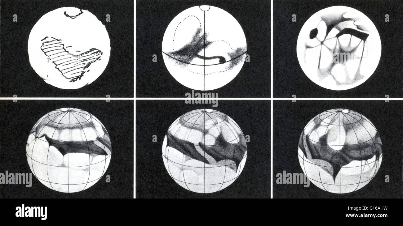 Top row first image: In 1659, the first sketch of Mars was drawn by the ...