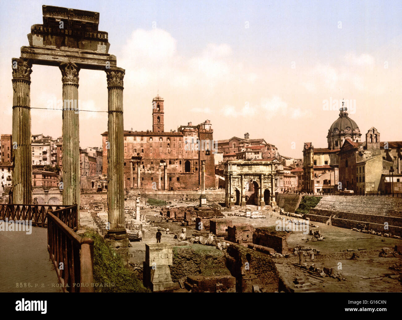 The Roman Forum is a rectangular plaza surrounded by the ruins of ...